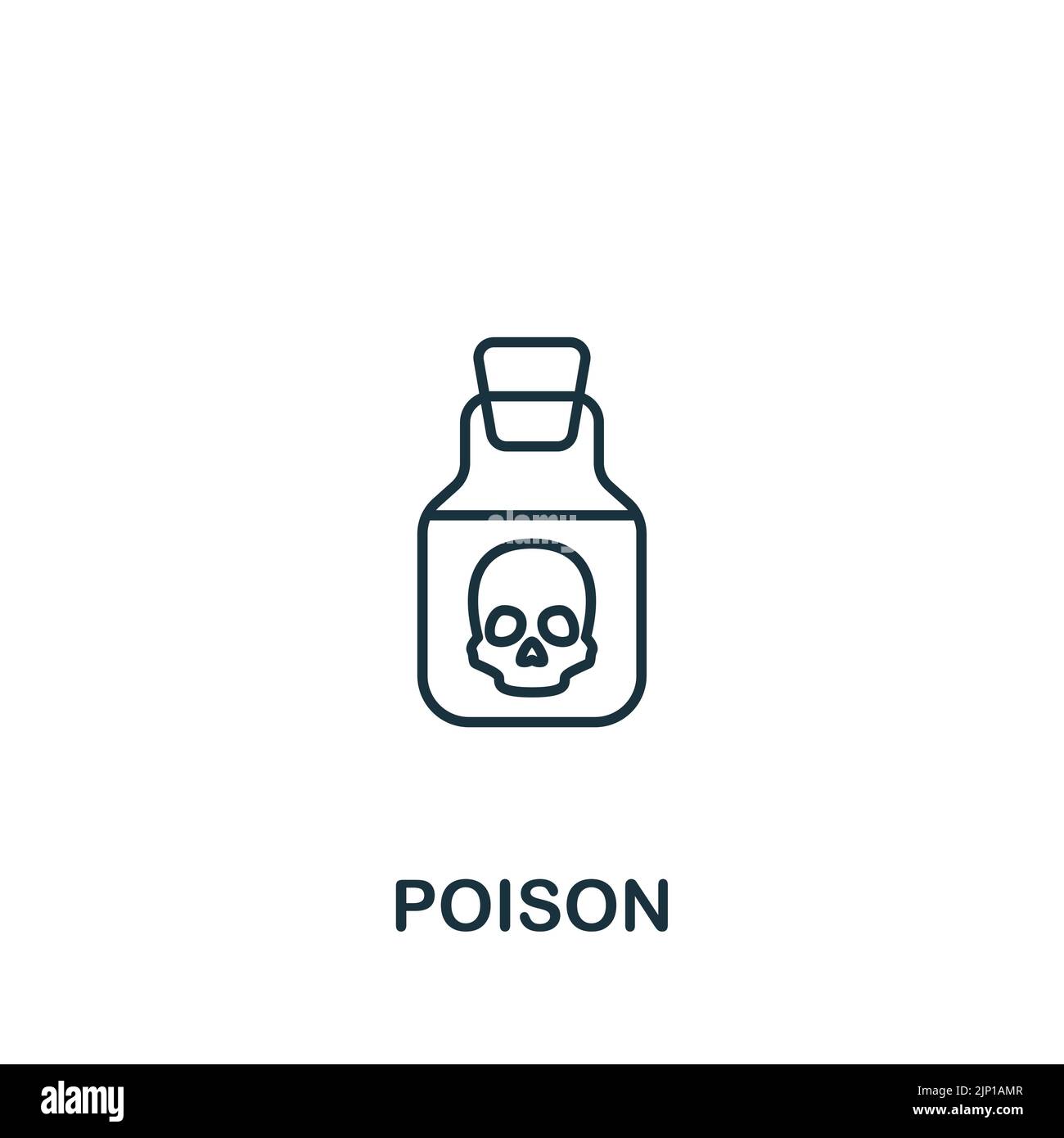 Poison icon. Monochrome simple line Game Element icon for templates ...