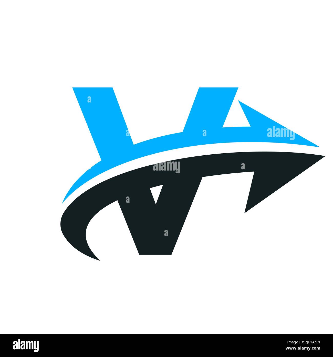 Letter V Financial Logo Concept With Growth Arrow Sign. Economic ...