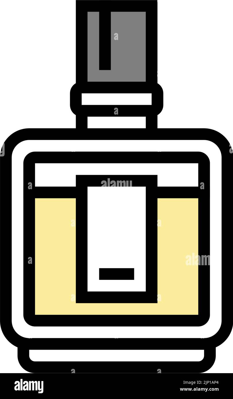 cologne fragrance bottle perfume color icon vector illustration Stock ...