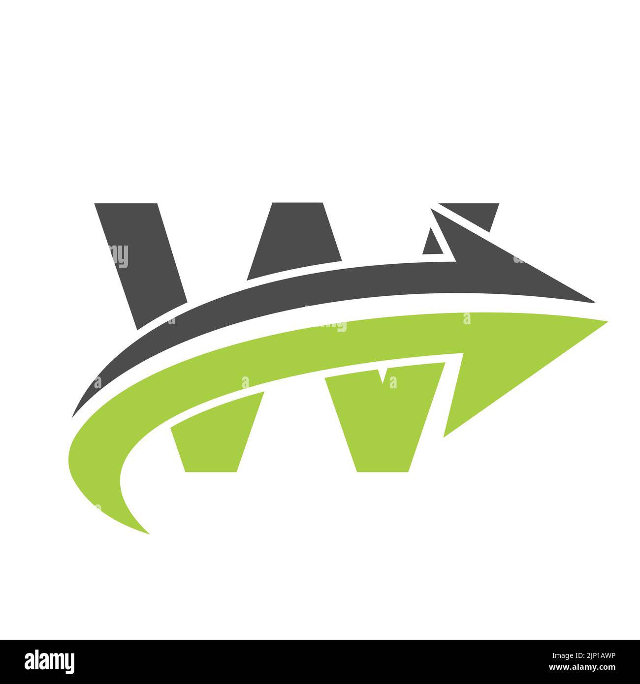 Letter W Financial Logo Concept With Growth Arrow Sign. Economic ...