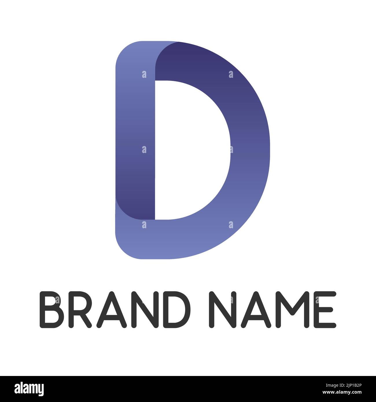 color letter d for business brand logo vector illustration isolated on ...
