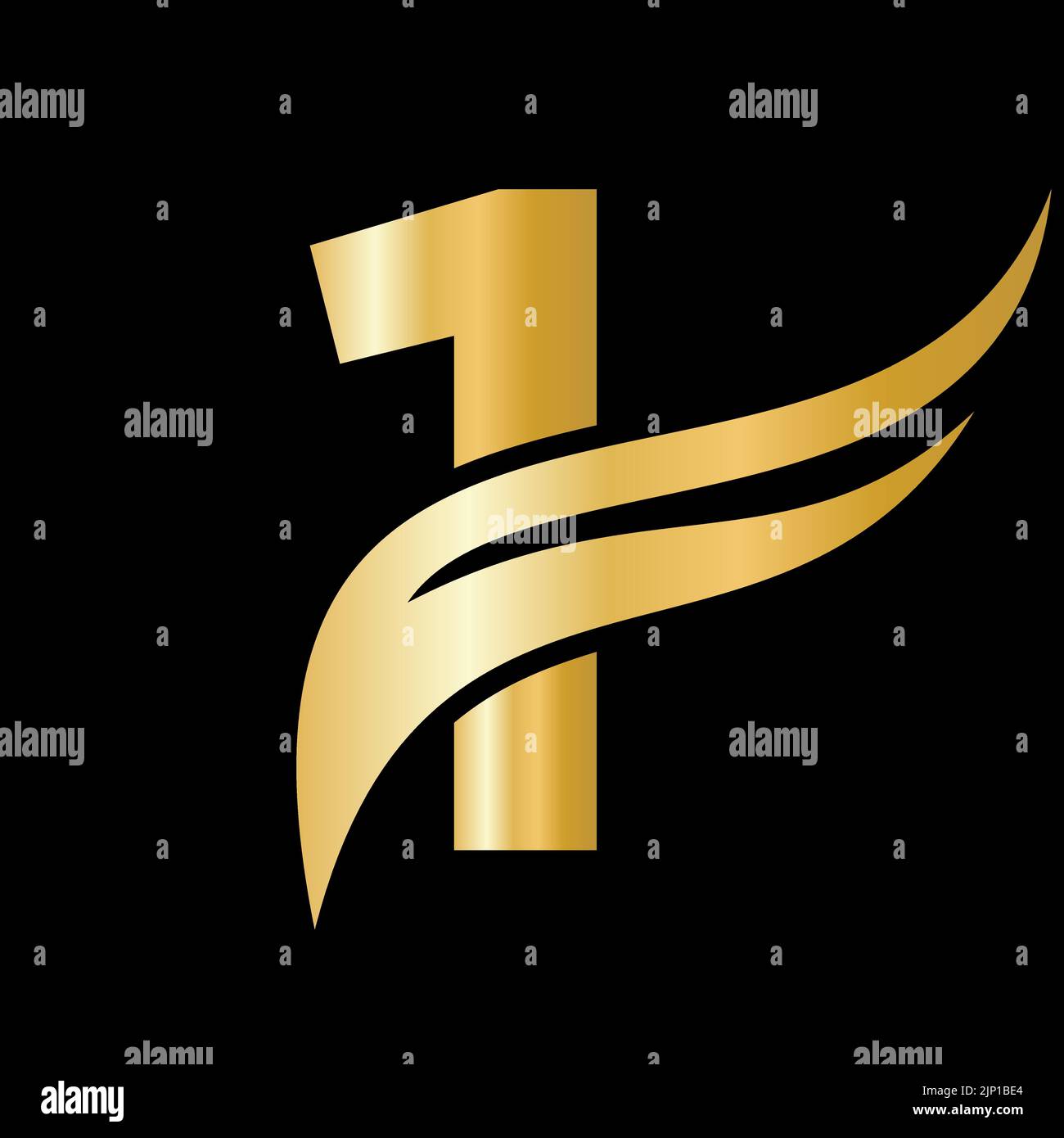 Letter 1 Wing Logo For Transport, Freight, Transportation Logotype ...