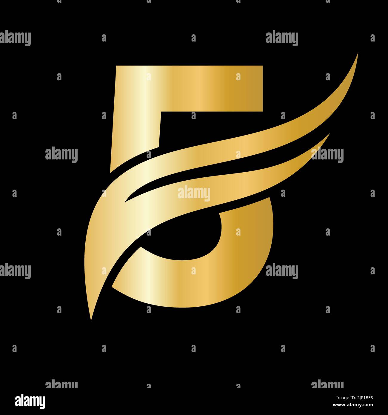 Letter 5 Wing Logo For Transport, Freight, Transportation Logotype ...