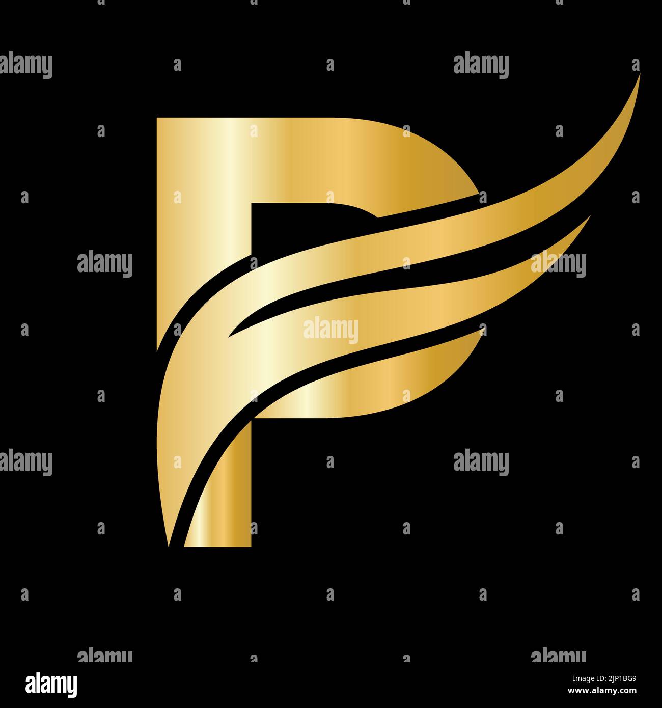Letter P Wing Logo For Transport, Freight, Transportation Logotype ...