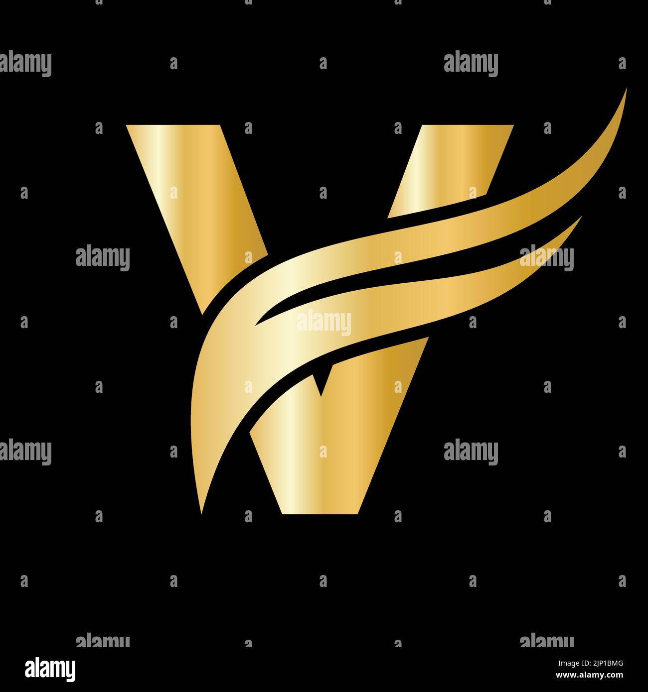 Letter V Wing Logo For Transport, Freight, Transportation Logotype ...