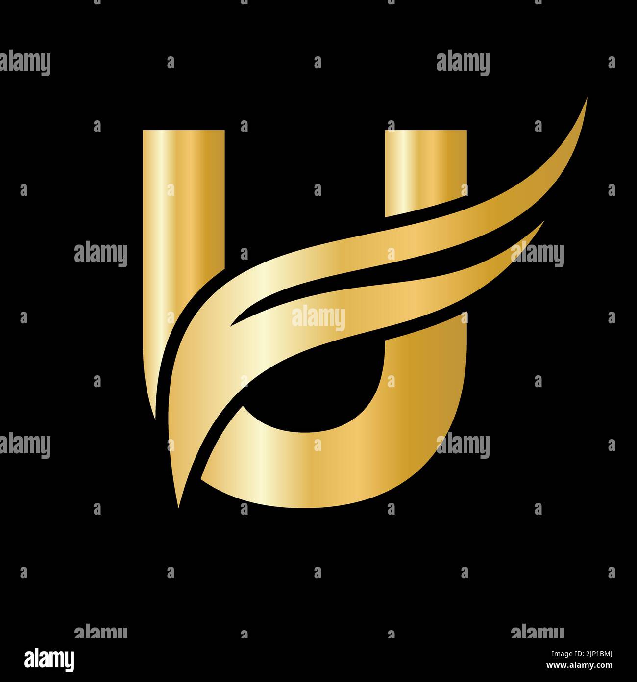 Letter U Wing Logo For Transport, Freight, Transportation Logotype ...