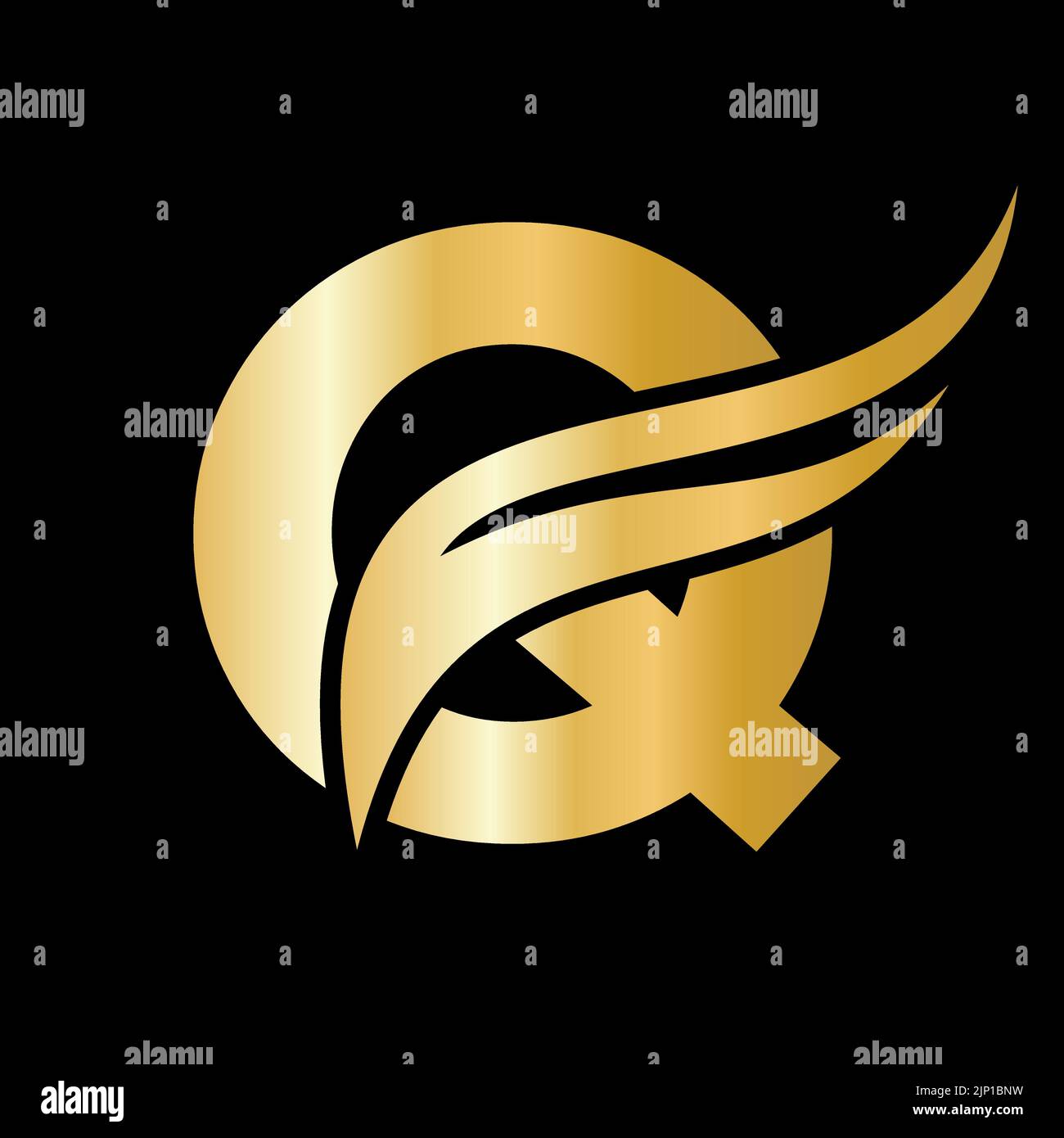 Letter Q Wing Logo For Transport, Freight, Transportation Logotype ...