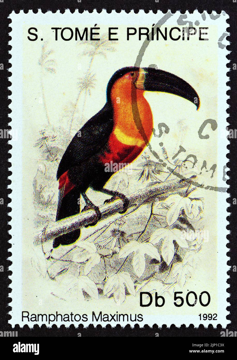 SAO TOME AND PRINCIPE - CIRCA 1992: A stamp printed in Sao Tome and ...