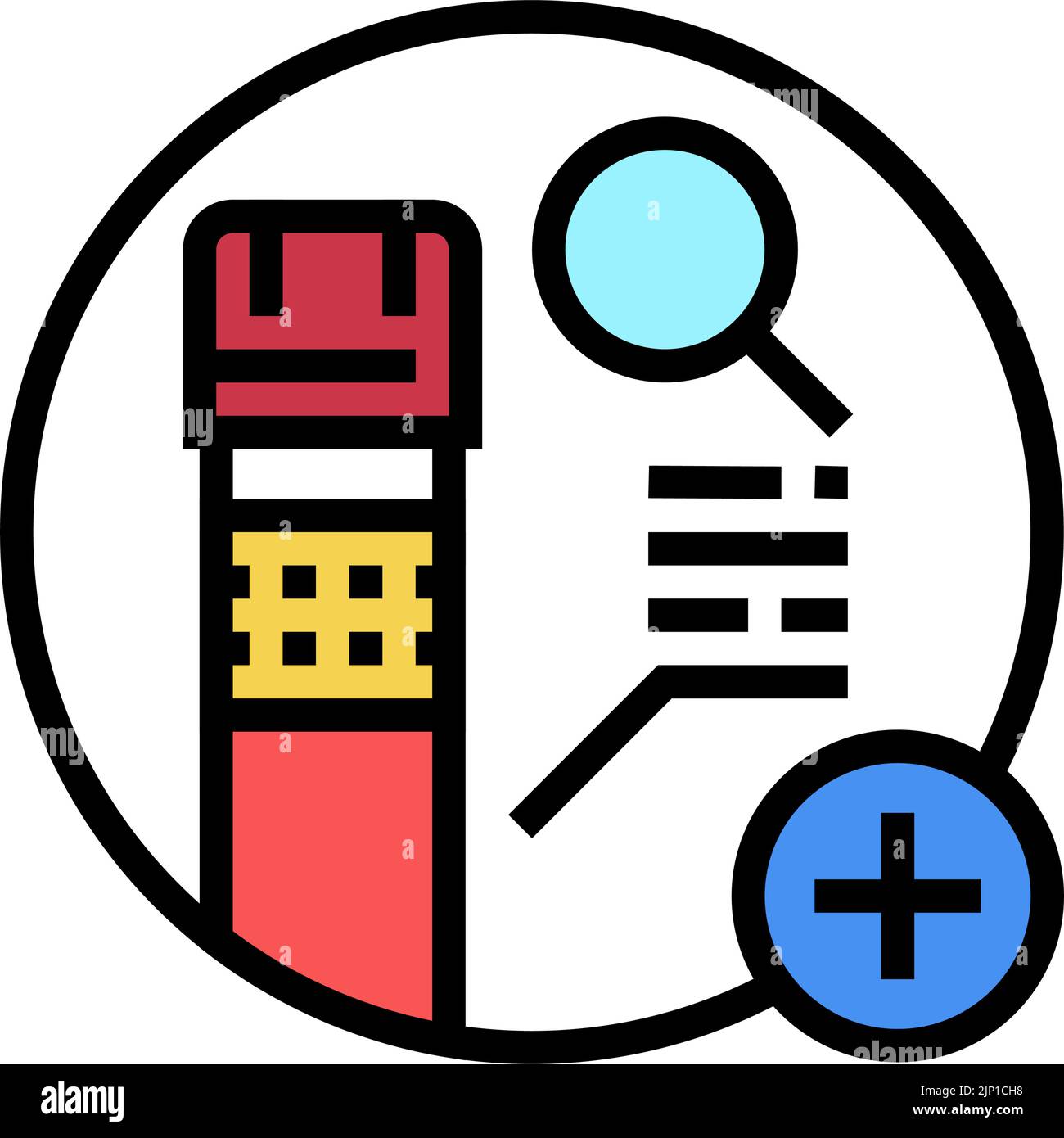 lipid panel health check color icon vector illustration Stock Vector ...