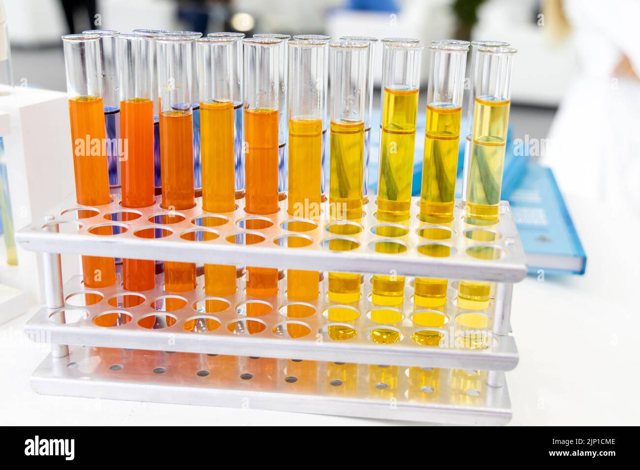 colorful test tubes in a chemical laboratory Stock Photo - Alamy