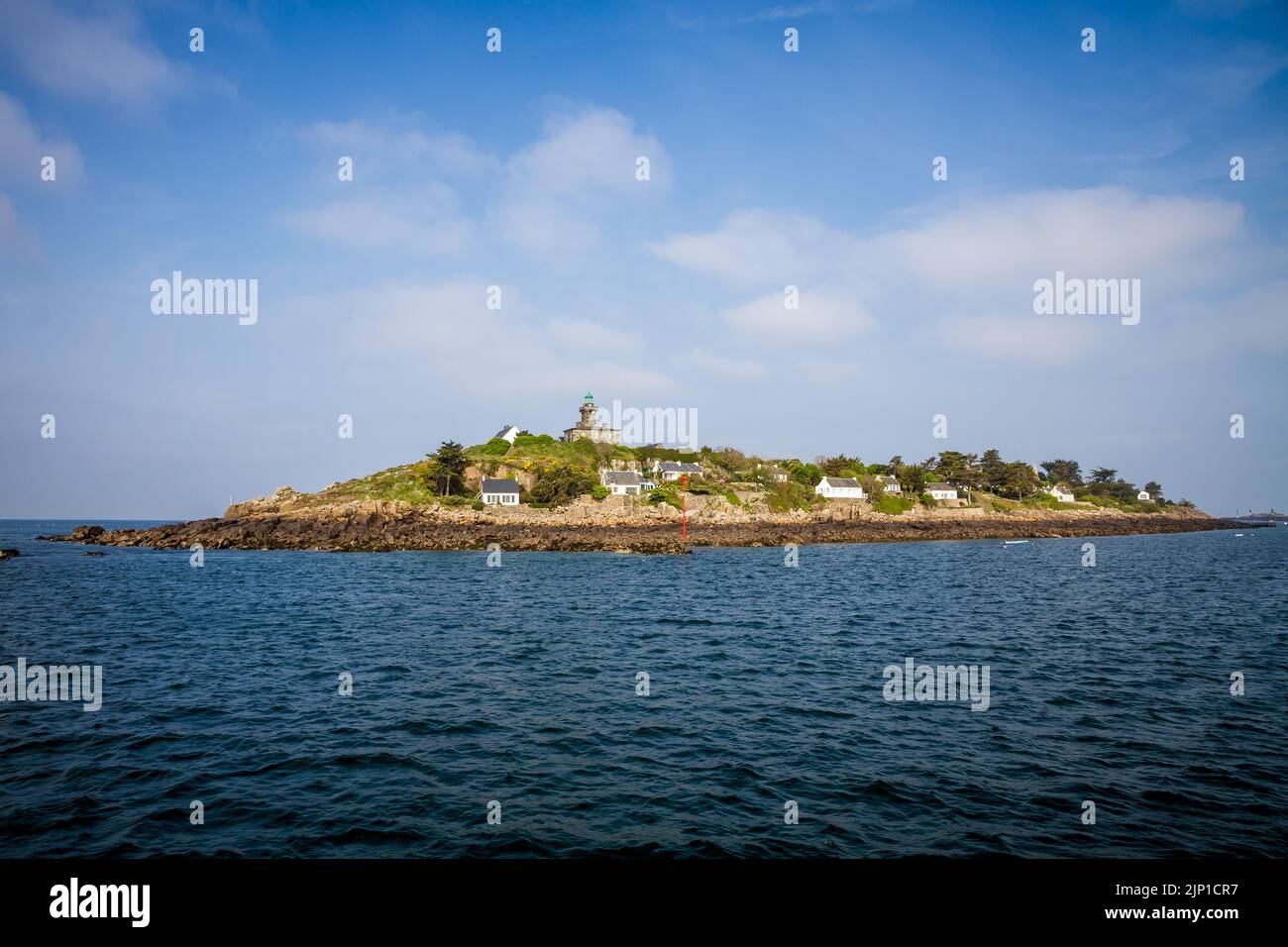 Chausey island coast and lighthouse in Brittany, France Stock Photo - Alamy