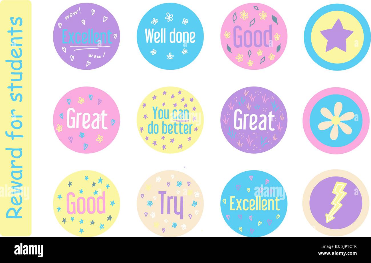 Awesome Funny Cute Teacher Reward Motivational.back to school Stock ...