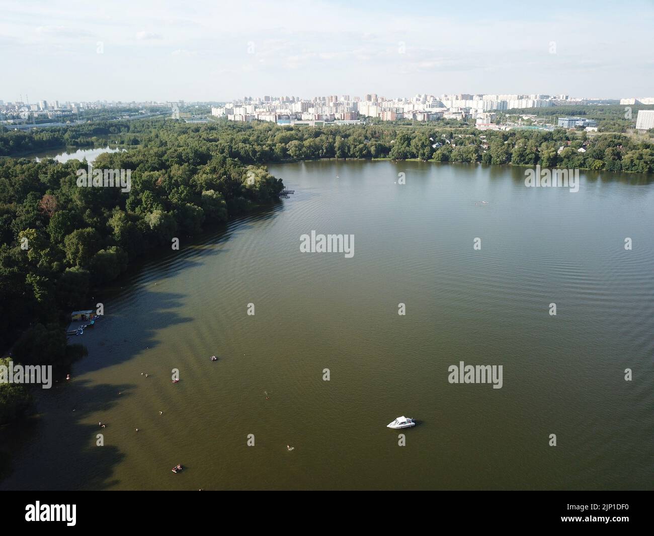 Moscow. Natural and historical Kosinsky park. Lake Beloye Stock Photo ...