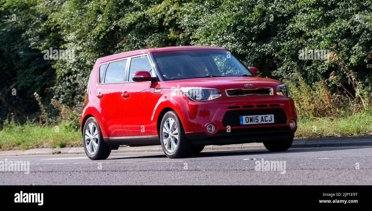 2015 red Kia Soul Stock Photo - Alamy