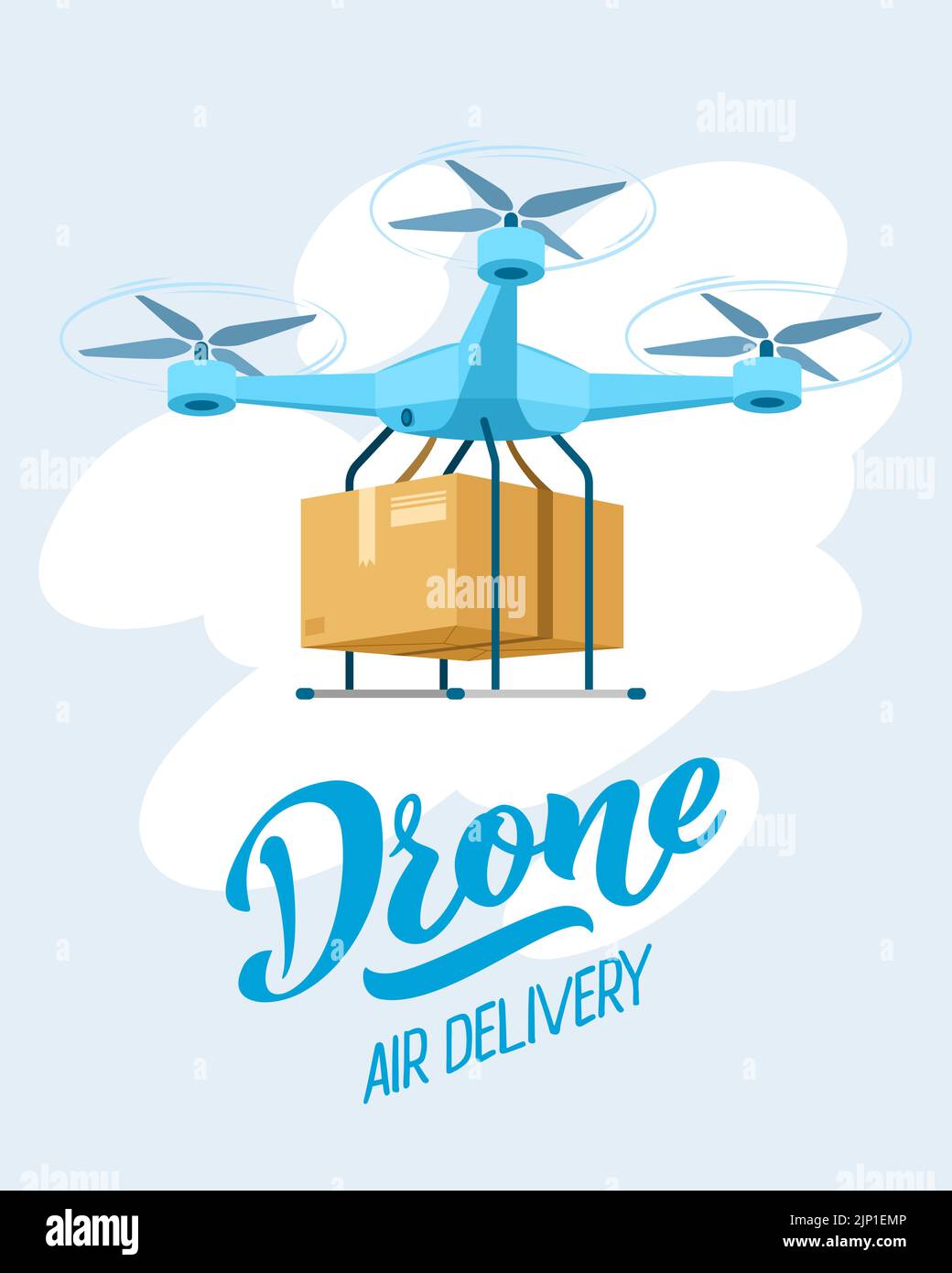 Drone for air delivery. Delivery flying robot drones, express robot ...