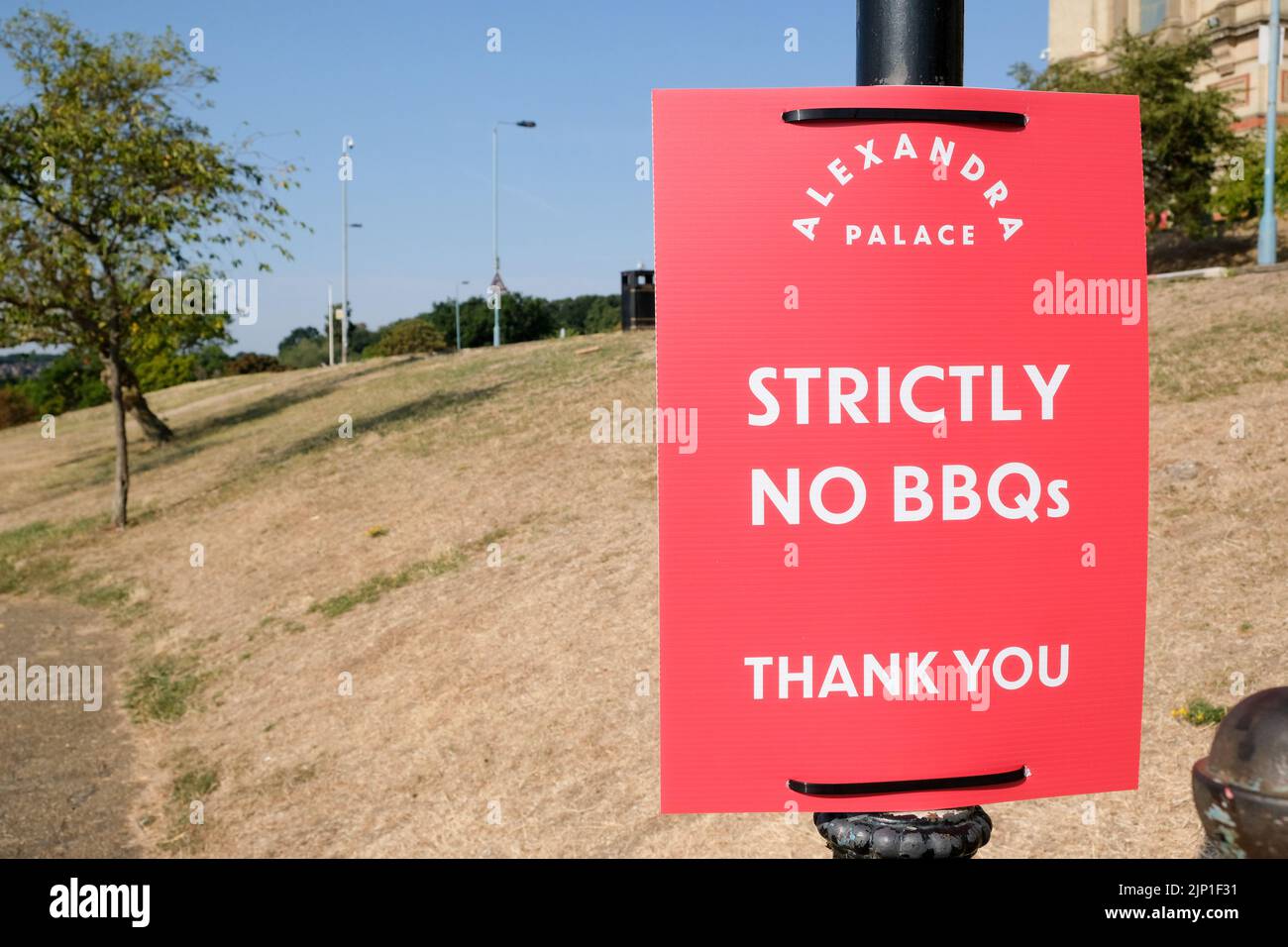 Alexandra Park, London, UK. 15th Aug 2022. UK Weather: drought warnings ...