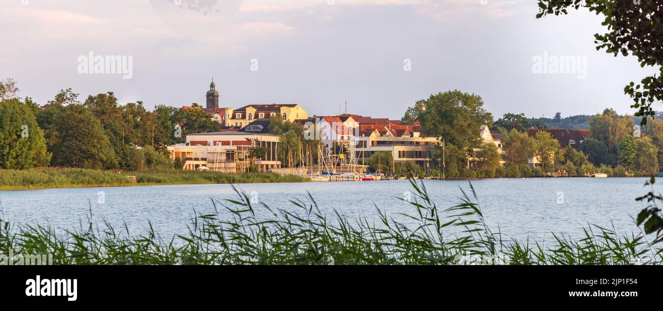 Panorama skyline of the picturesque village Ratzeburg in Schleswig ...