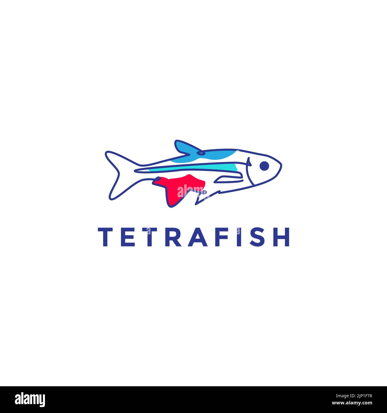 abstract tetra fish logo design Stock Vector Image & Art - Alamy