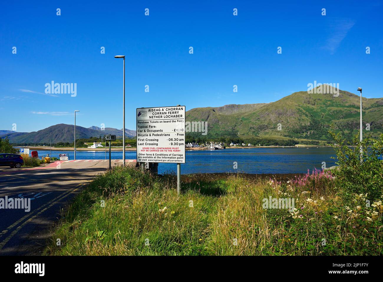 The Corran Ferry crosses Loch Linnhe at the Corran Narrows, south of ...
