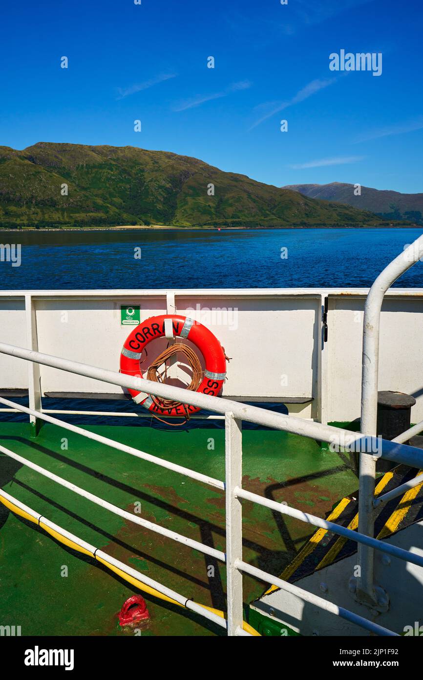 The Corran Ferry crosses Loch Linnhe at the Corran Narrows, south of ...