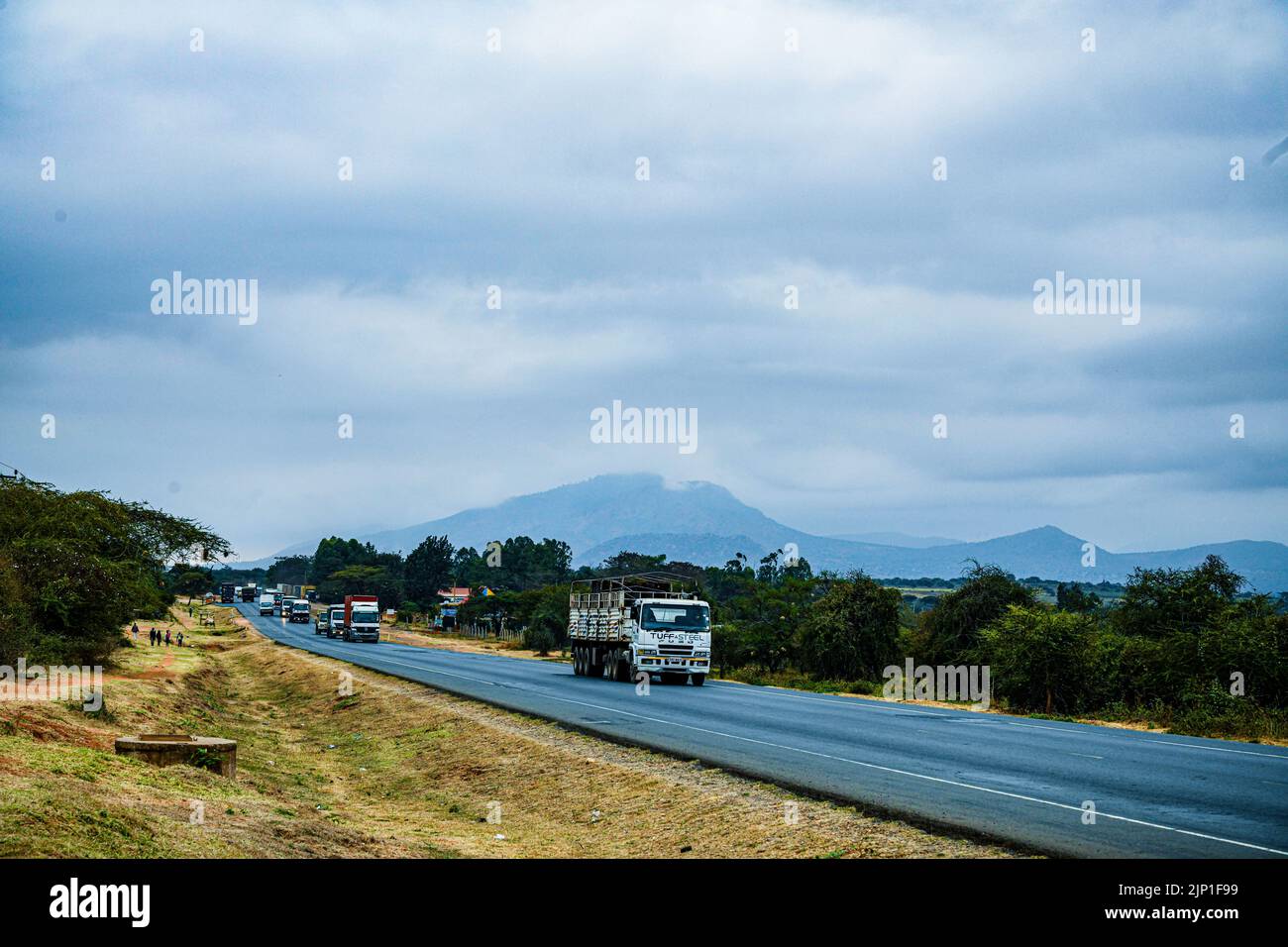 Kenya Highway Road Tarmac Mombasa Emali Oloitoktok Kajiado County Kenya ...