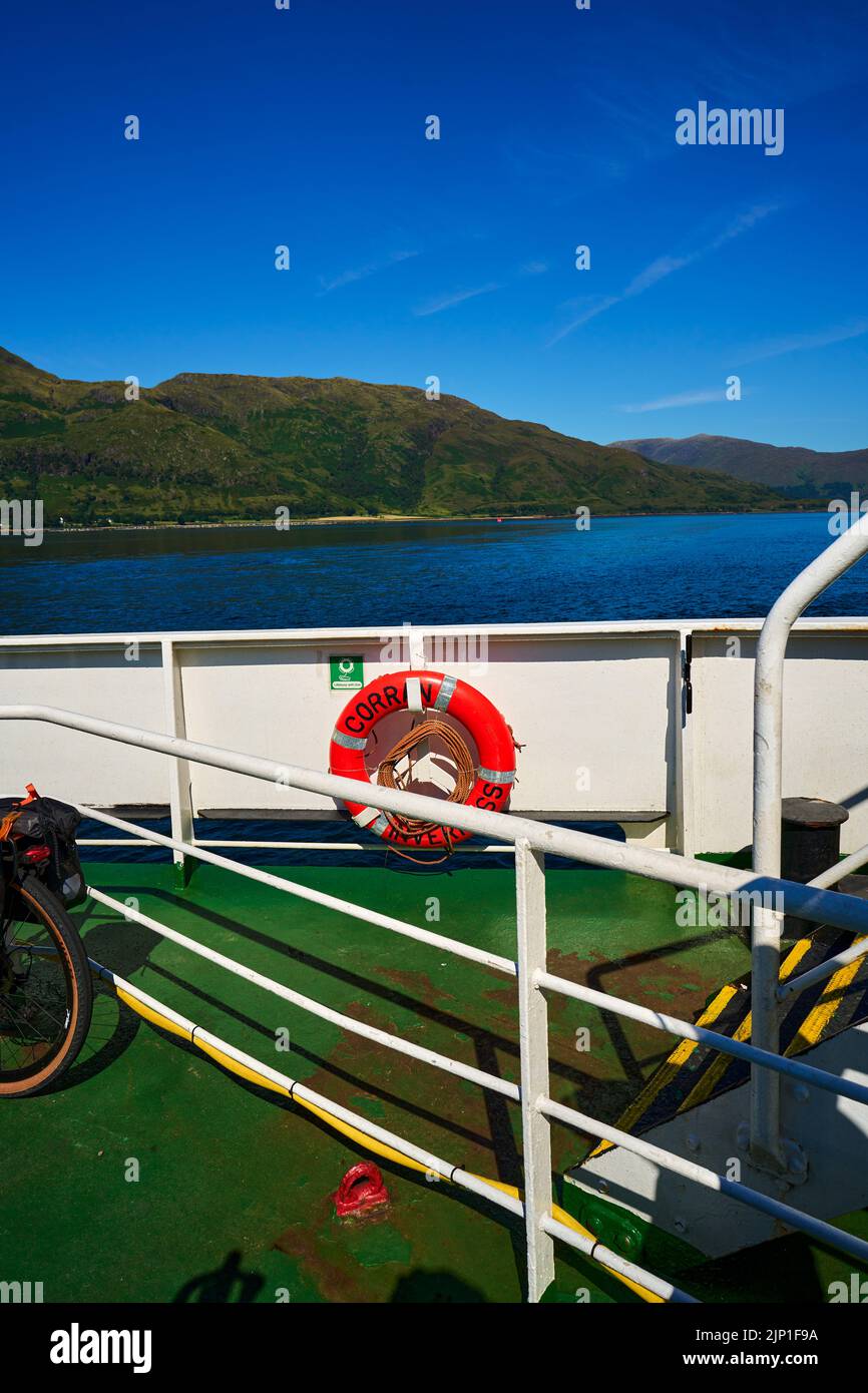 The Corran Ferry crosses Loch Linnhe at the Corran Narrows, south of ...
