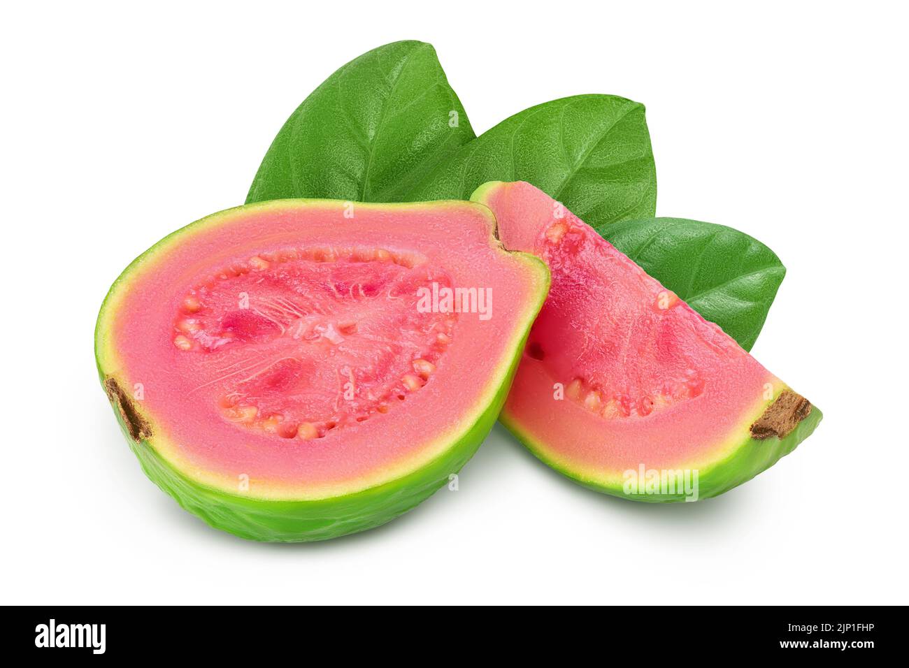 Guava fruit isolated on white background with full depth of field Stock ...