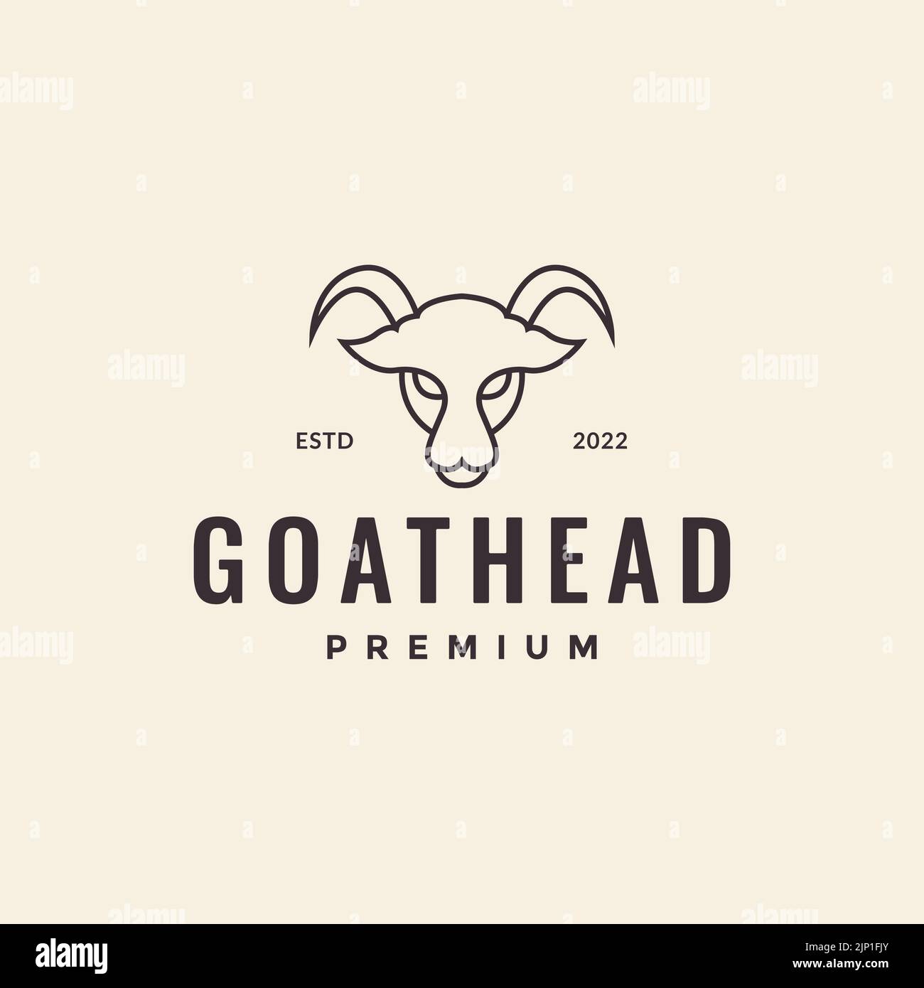 hipster head mountain goat logo design Stock Vector Image & Art - Alamy