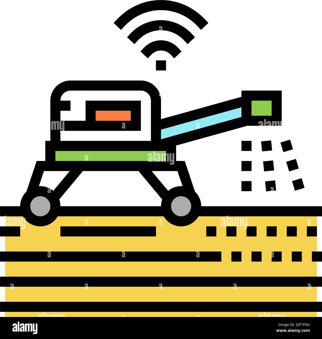 smart irrigation system color icon vector illustration Stock Vector ...