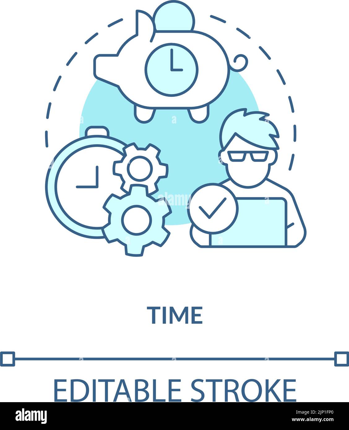 Time turquoise concept icon Stock Vector Image & Art - Alamy