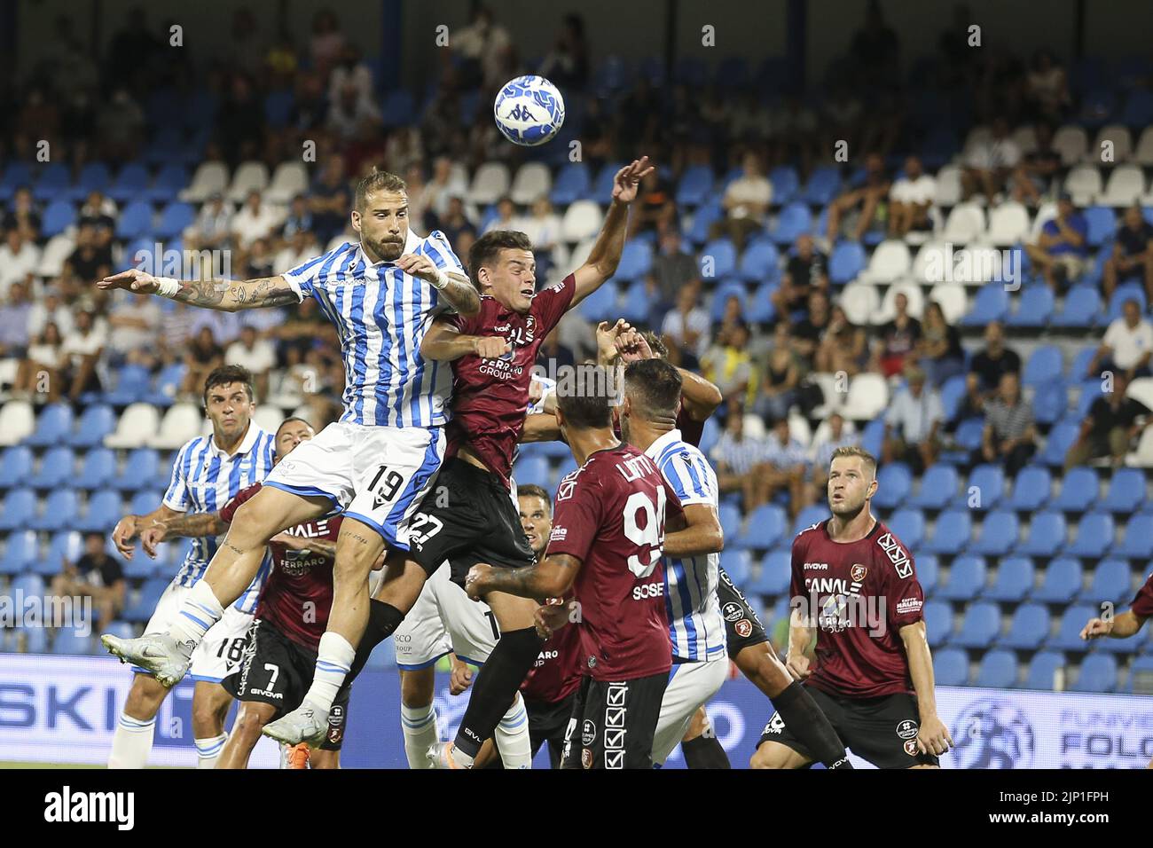 Ferrara, Italy. 14th Aug, 2022. Andrea La Mantia of Spal competes for ...