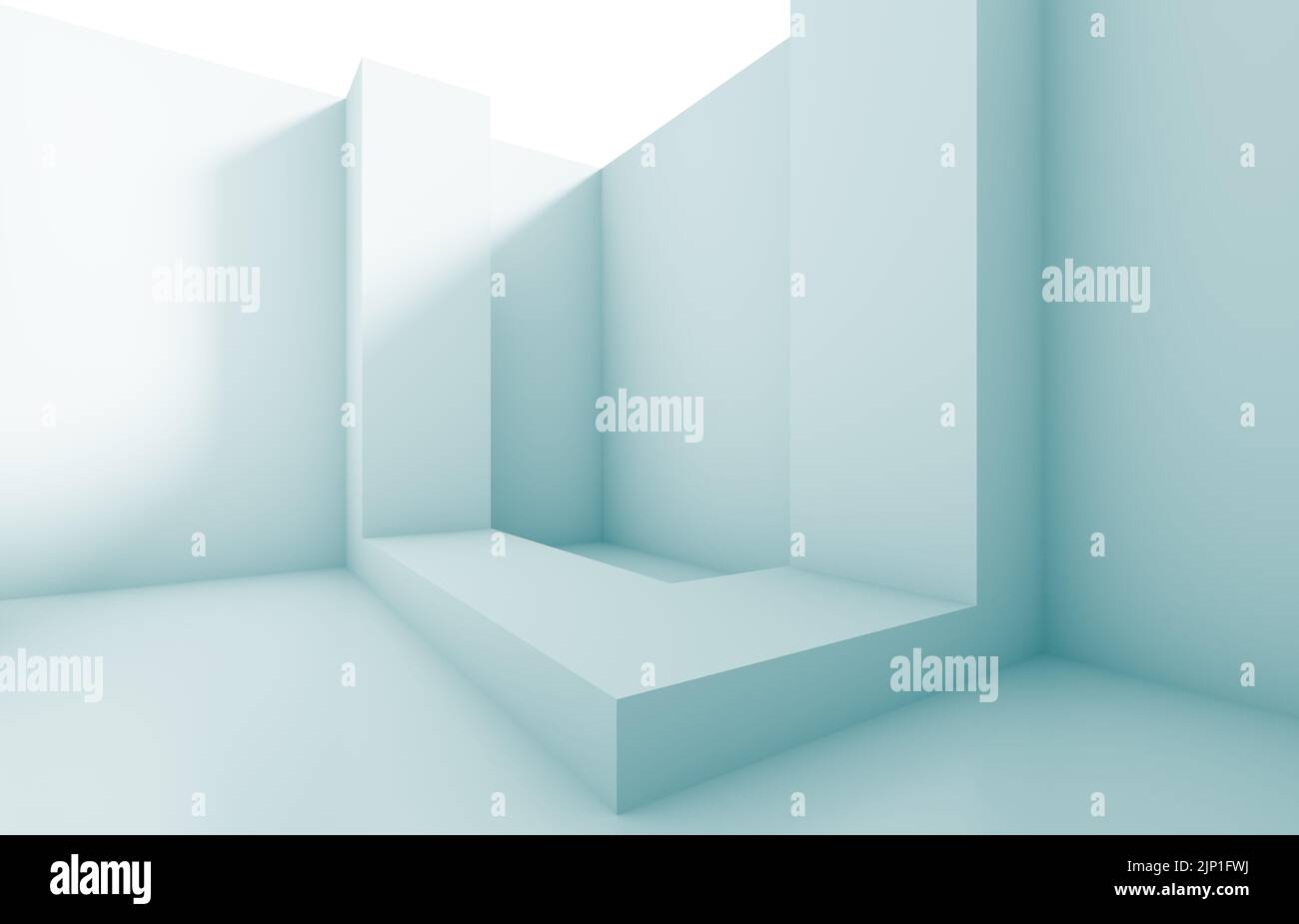 3d Blue Abstract Architecture Background Stock Photo - Alamy