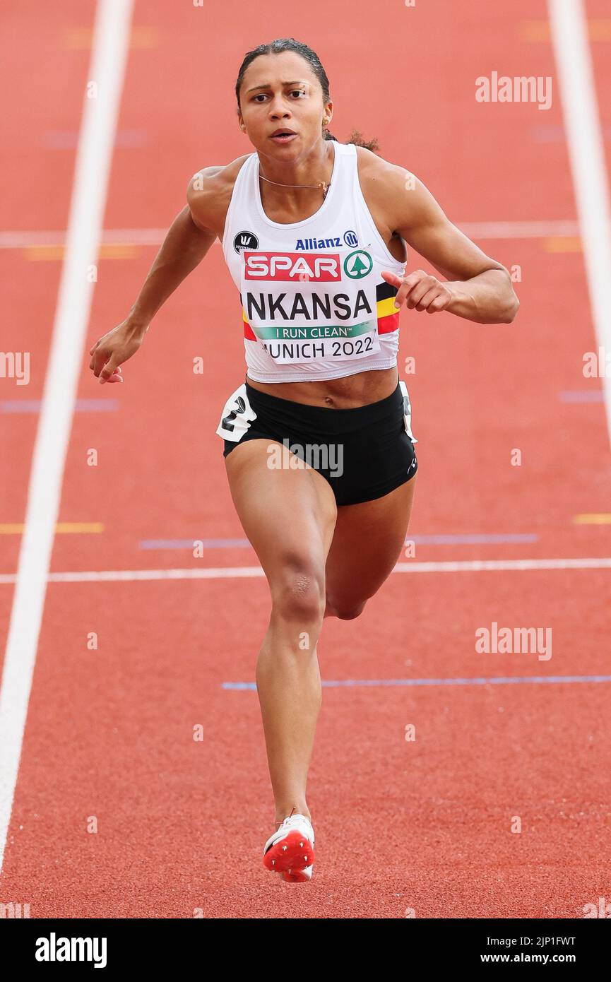 Munich, Germany. 15th Aug, 2022. Belgian Delphine Nkansa pictured in ...