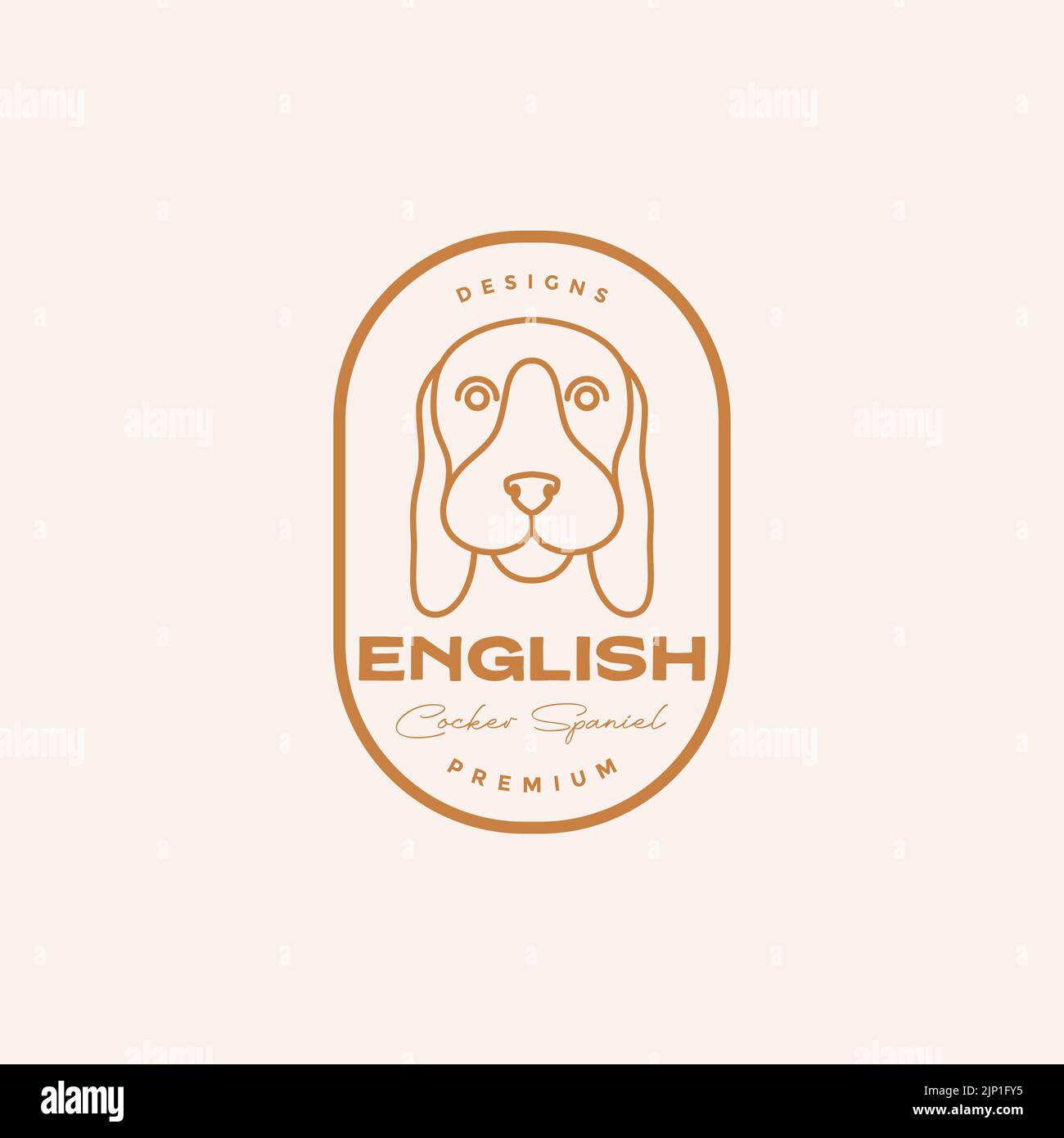 dog English Cocker Spaniel vintage logo Stock Vector Image & Art - Alamy