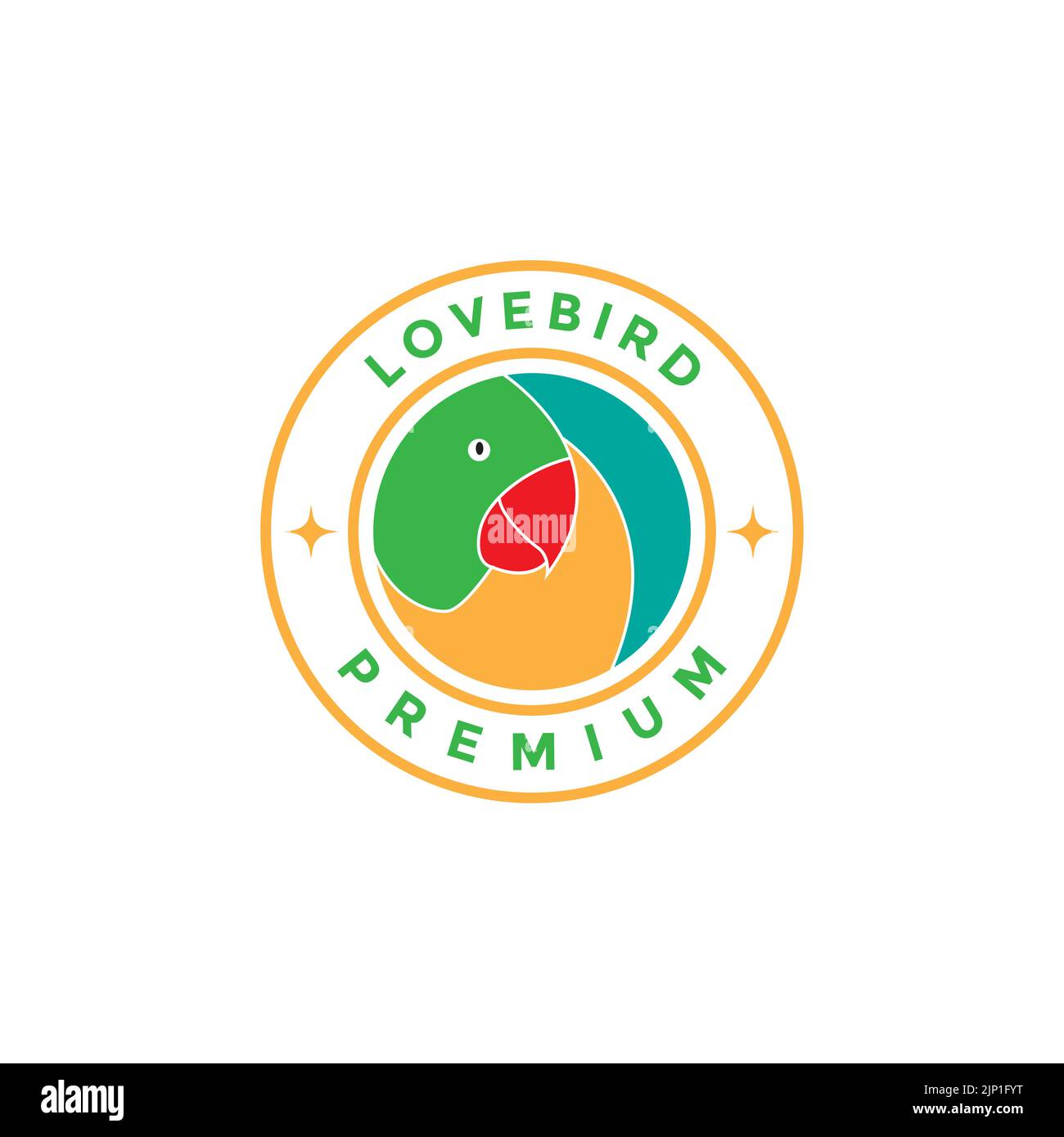colorful love bird badge logo design Stock Vector Image & Art - Alamy