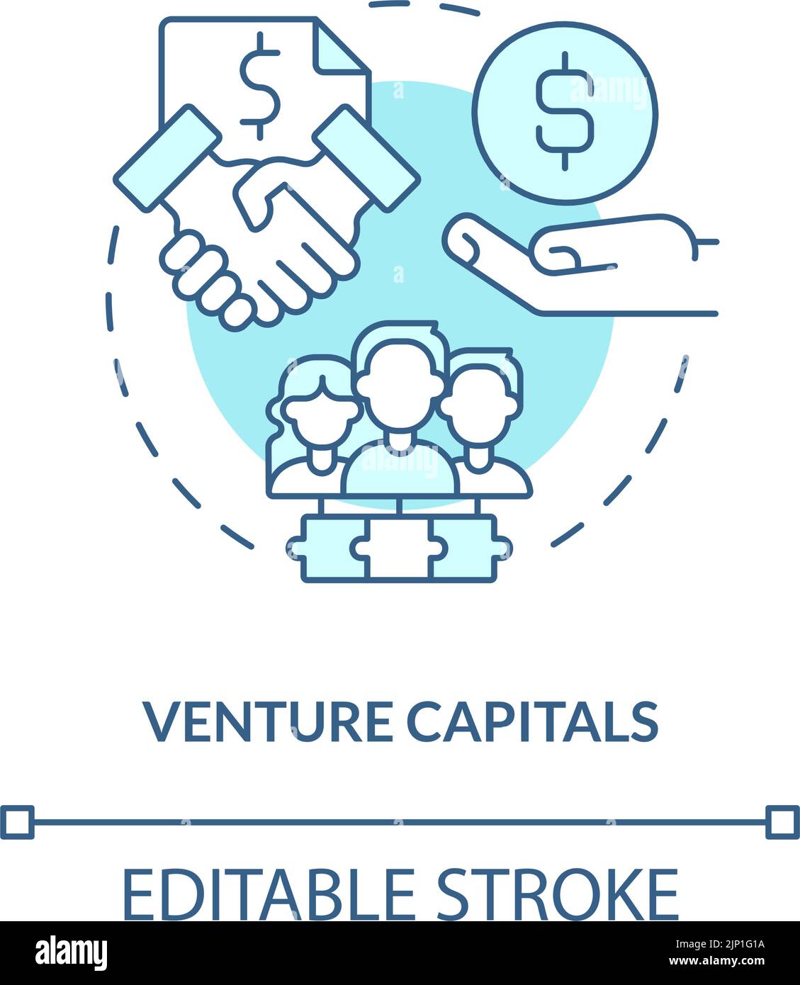 Venture capitals turquoise concept icon Stock Vector Image & Art - Alamy