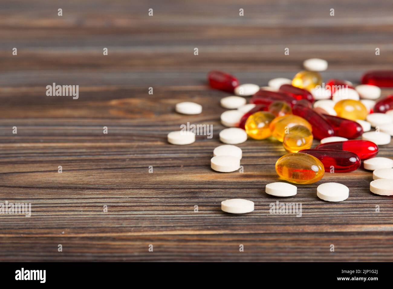 Collection Of Various Medical Tablets And Pills. Assorted ...