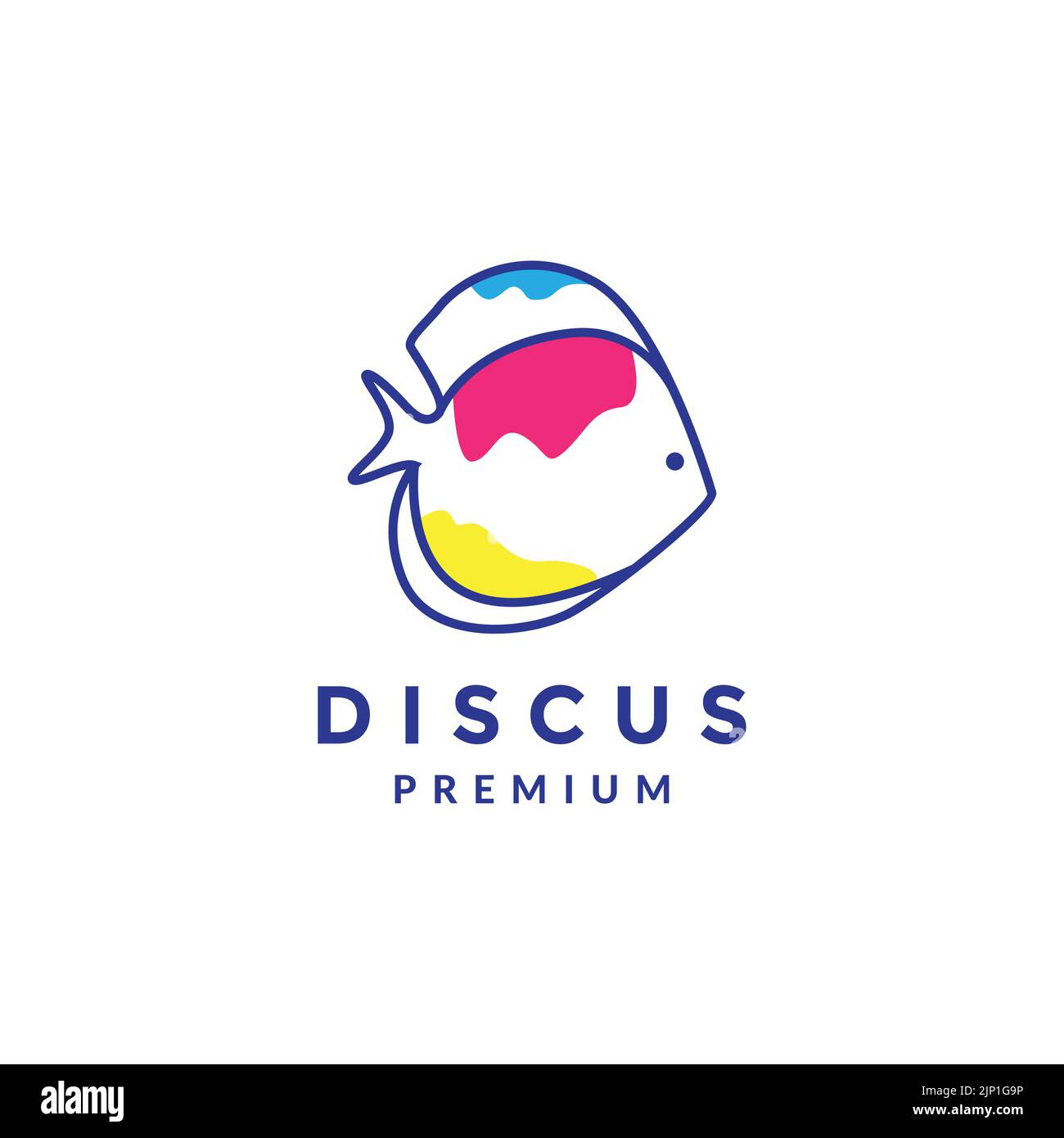 discus fish abstract logo design Stock Vector Image & Art - Alamy