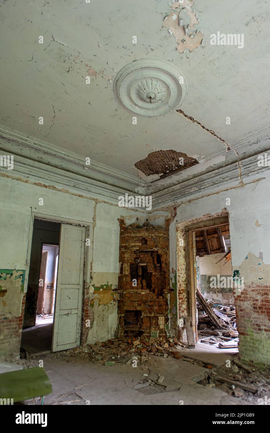 Tula region, village of Hruslovka. Fragments of interior decor of the ...