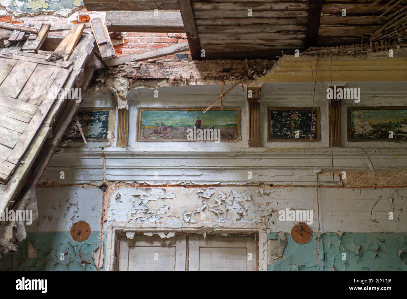 Tula region, village of Hruslovka. Fragments of interior decor of the ...