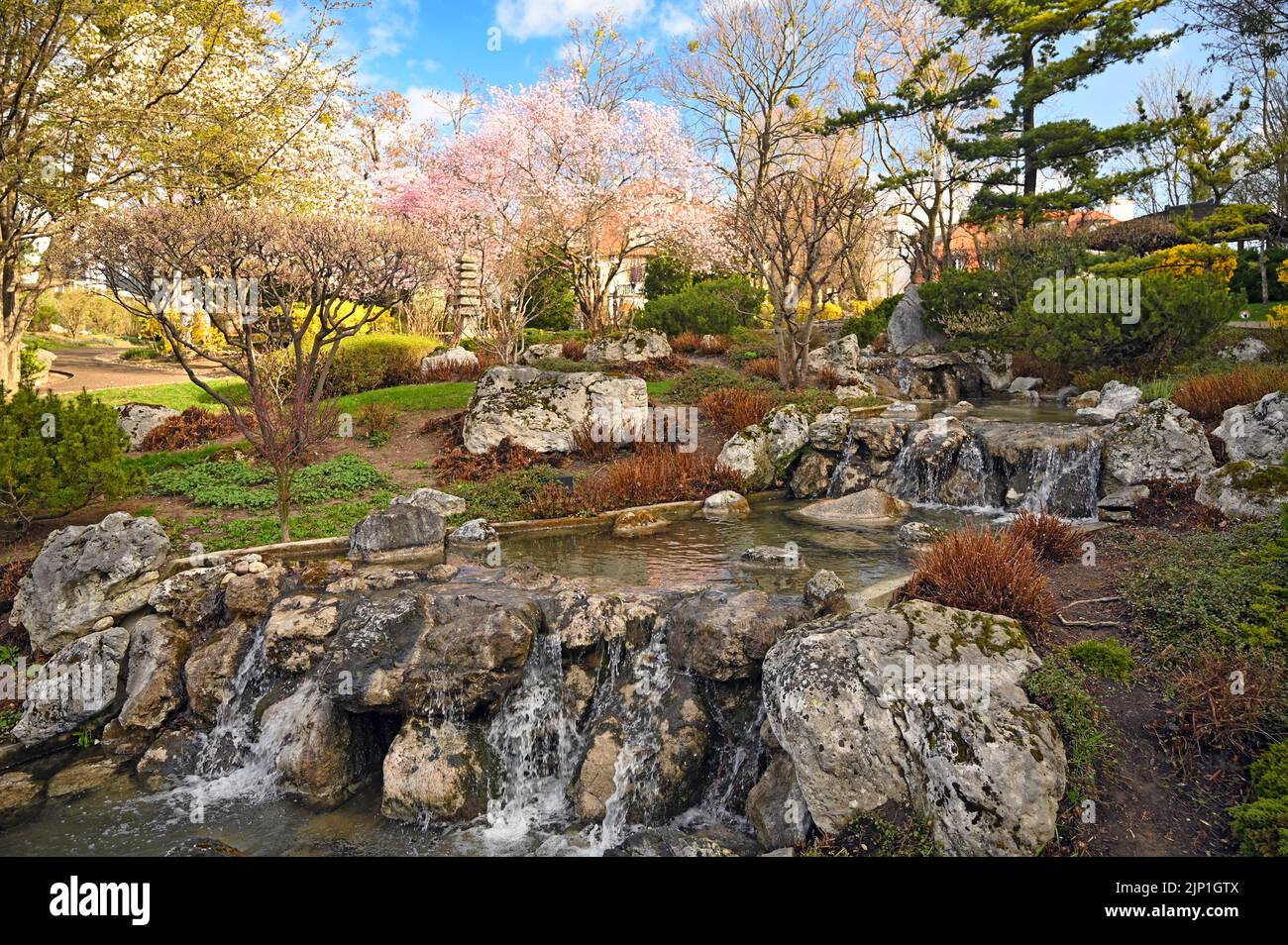 Setagaya Park in Vienna spring season landscape Stock Photo - Alamy