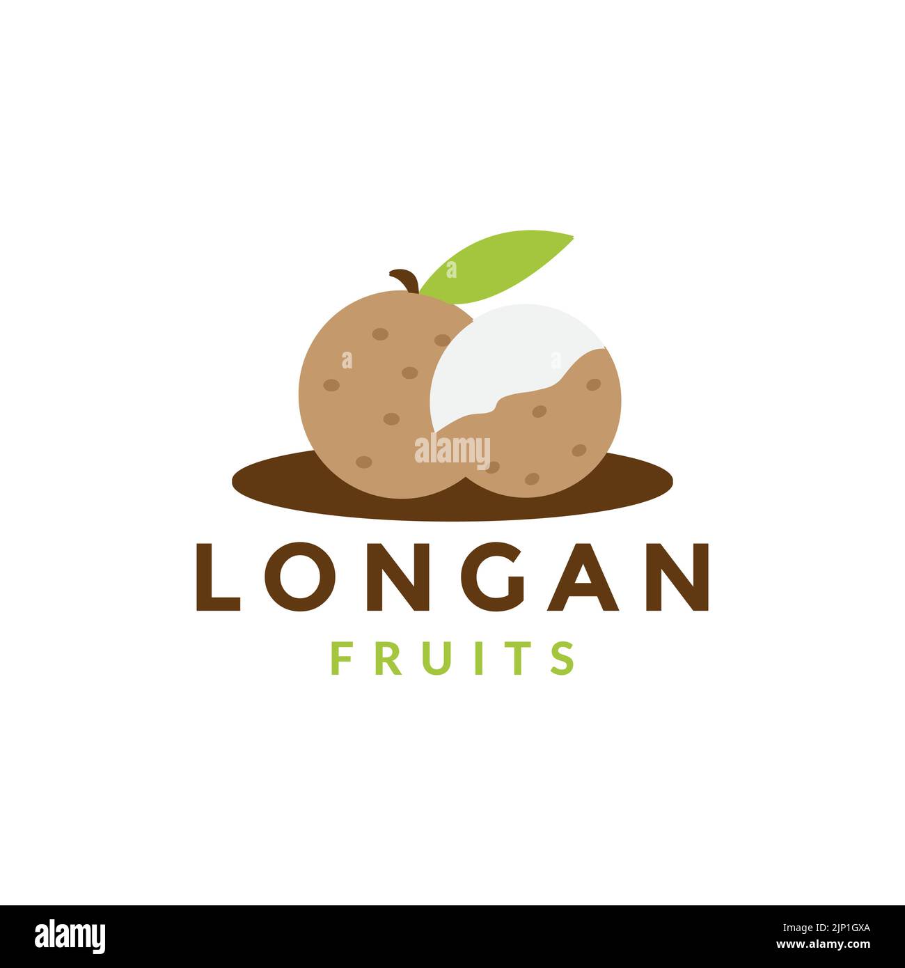 fresh longan fruit logo design Stock Vector Image & Art - Alamy