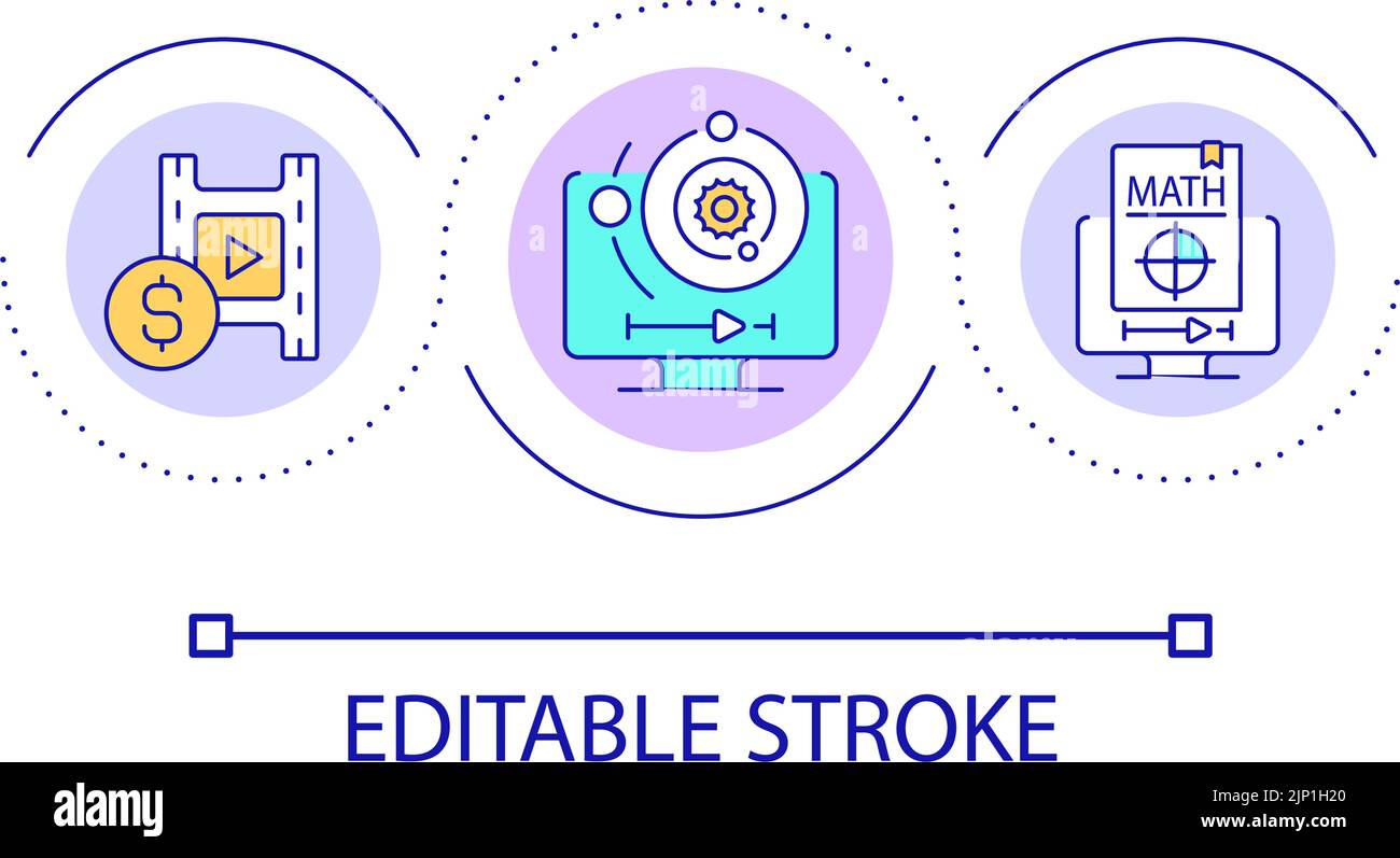 Natural Science Online Courses Loop Concept Icon Stock Vector Image