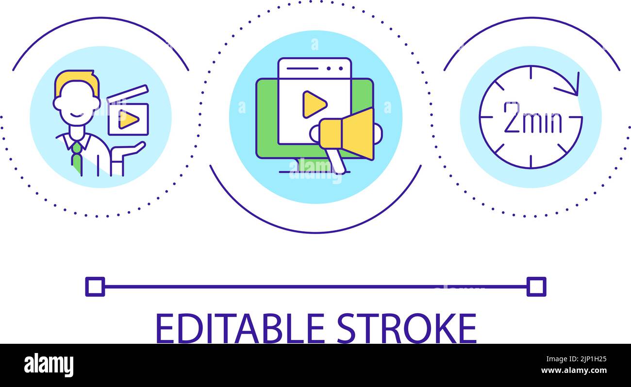 Promotional video loop concept icon Stock Vector Image & Art - Alamy