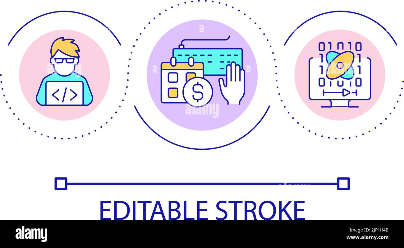 Software Engineer Courses Loop Concept Icon Stock Vector Image And Art 9295