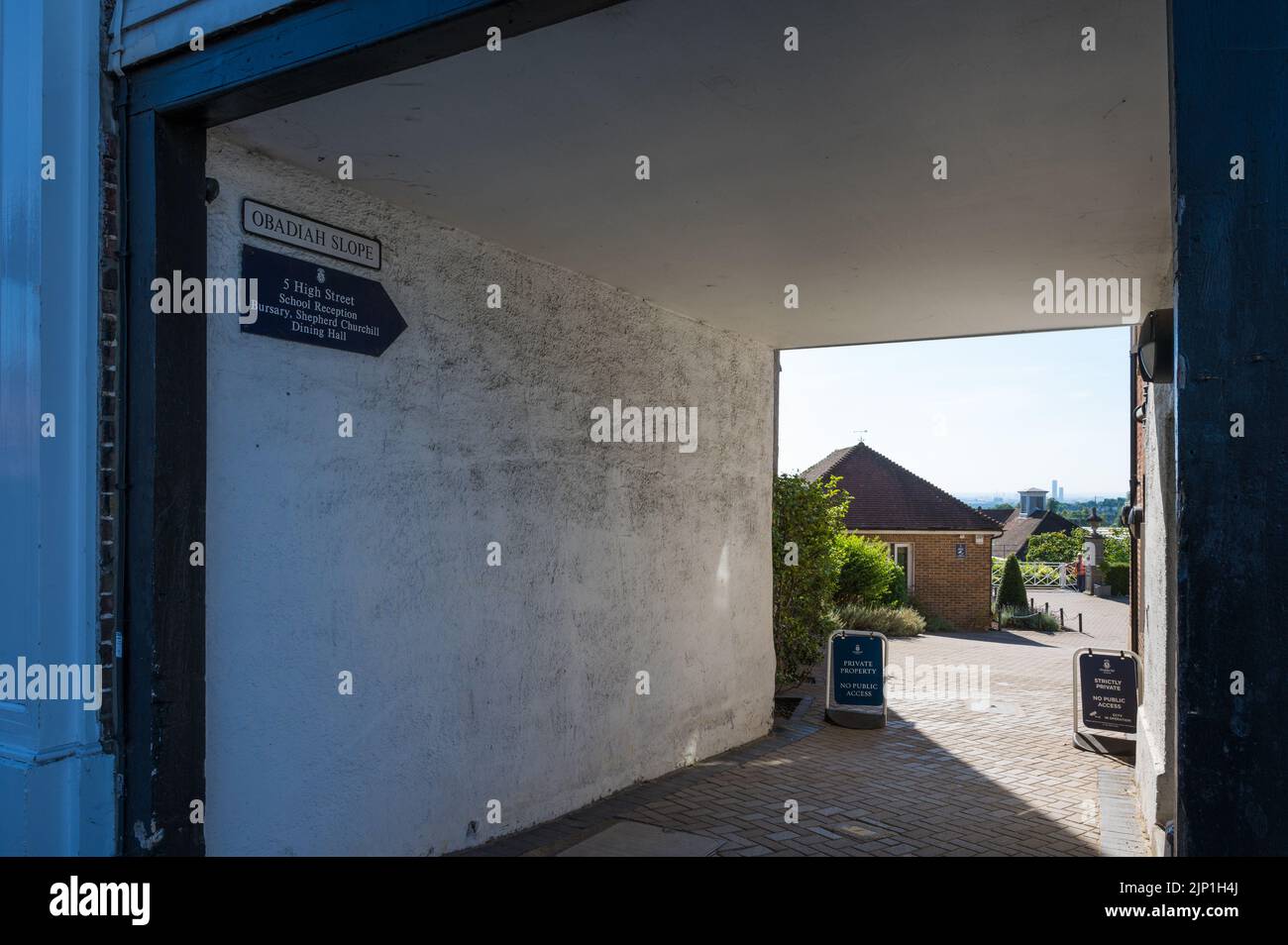 Obadiah Slope, the private entrance to Harrow School reception and ...
