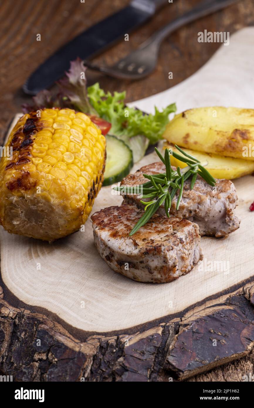 Pork fillet corn on the cob hi-res stock photography and images - Alamy