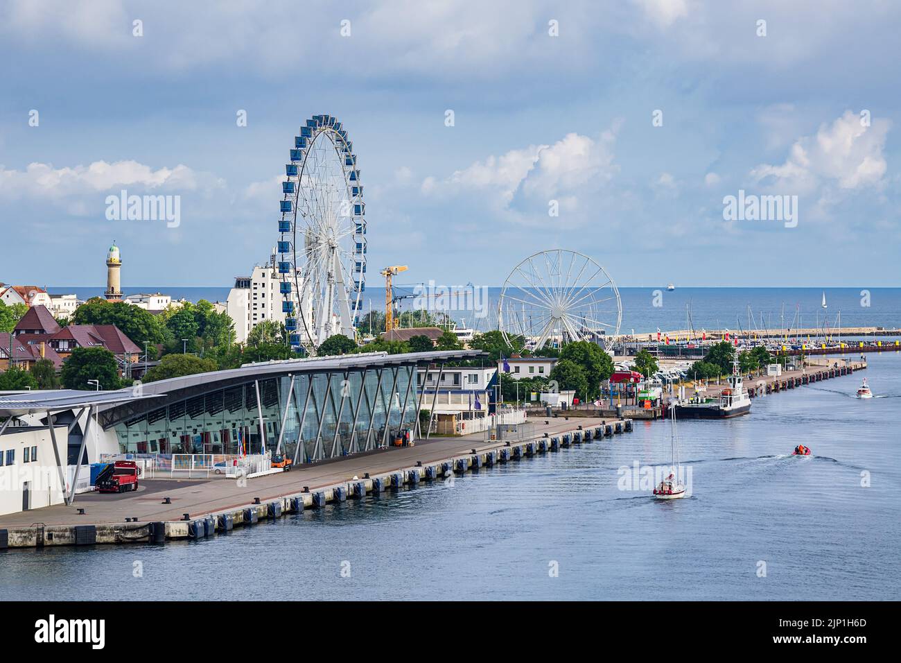 ferris wheel, warnemünde, cruise terminal, ferris wheels, warnemündes ...