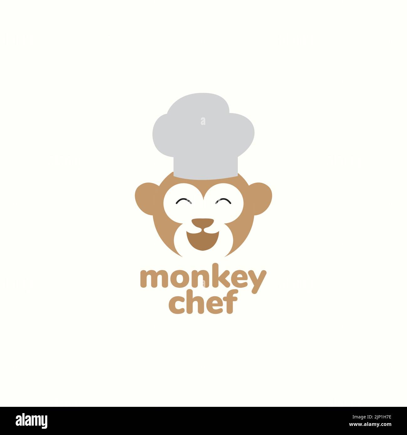 cartoon monkey chef logo design Stock Vector Image & Art - Alamy