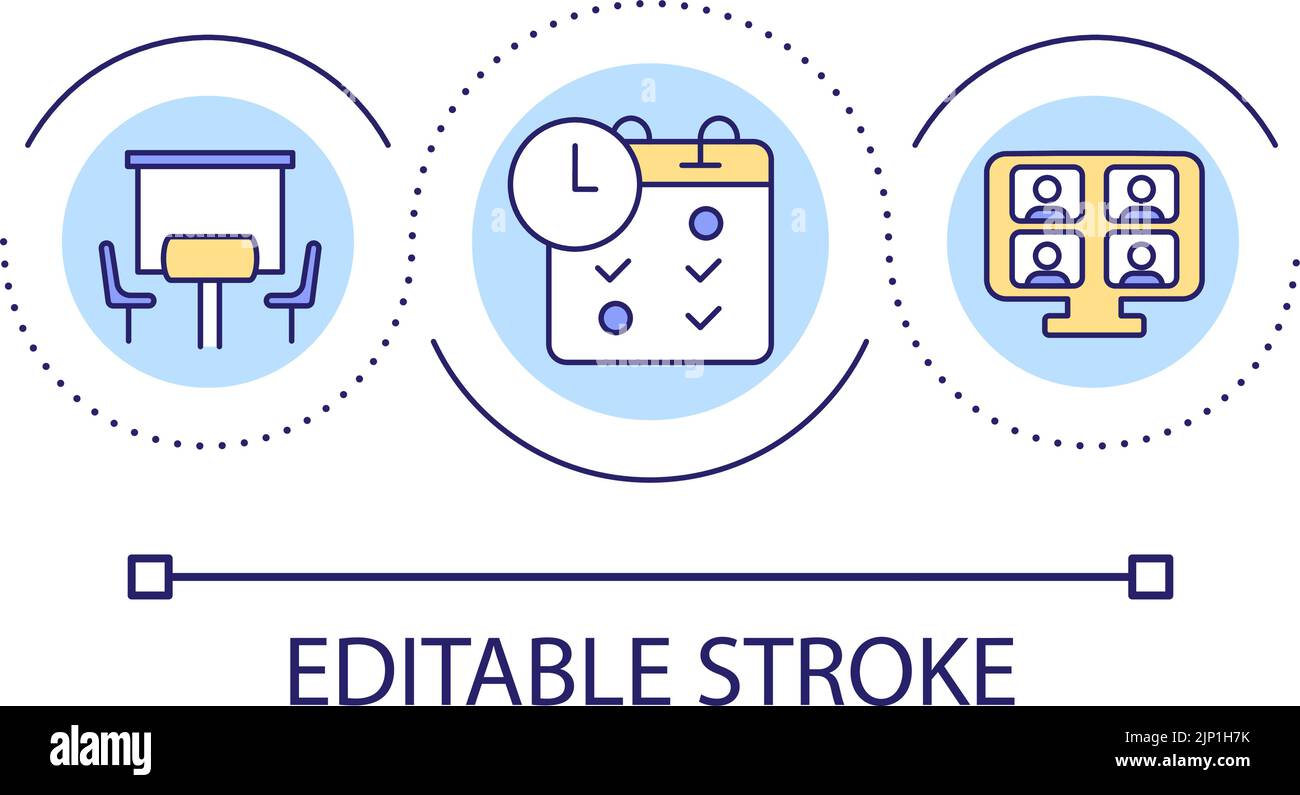 Plan business meeting loop concept icon Stock Vector Image & Art - Alamy